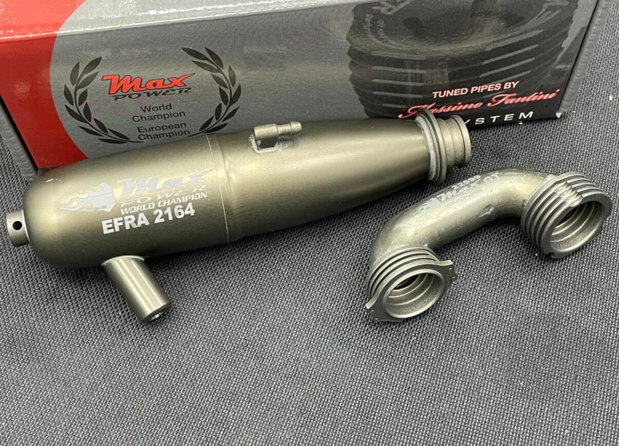 Max Power EFRA 2164 with 22499 manifold .21 GT Black Hard Exhaust pipe set